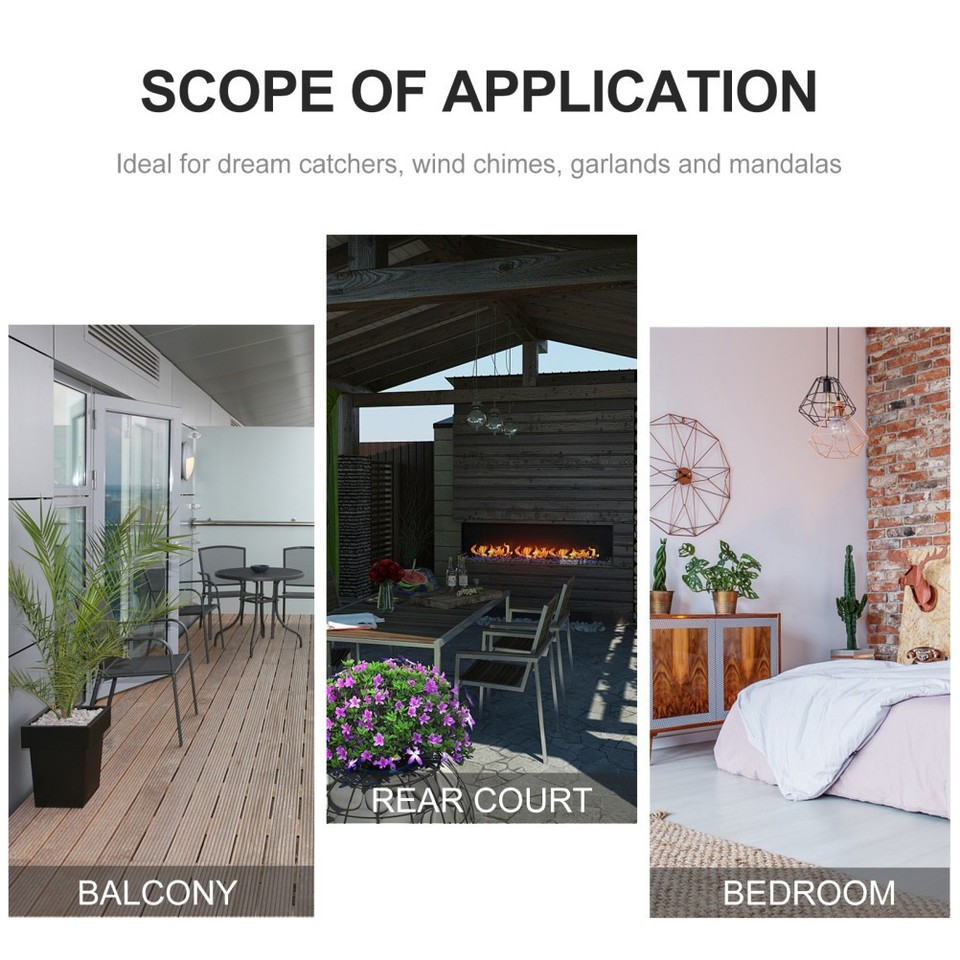 12pcs Heart-shaped Iron Ring Decorative Iron Loop Chic Dream Catcher ...