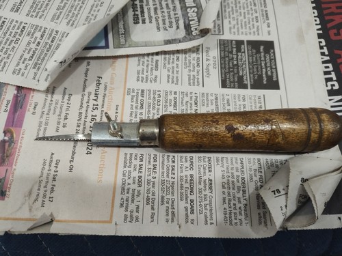 VINTAGE ANTIQUE WOOD PAD SAW HANDLE KEYHOLE WOODWORKING TOOL | eBay