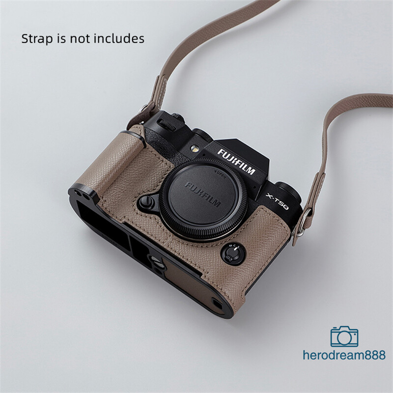 Leather Grip Half Case For Fujifilm XT50 Metal Camera Insert Milicase Handmade | eBay