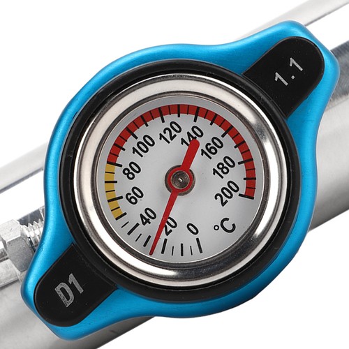 Radiator Inline Filler Neck 38mm 1‑1/2in OD With Temp Display Cap T6061 ...