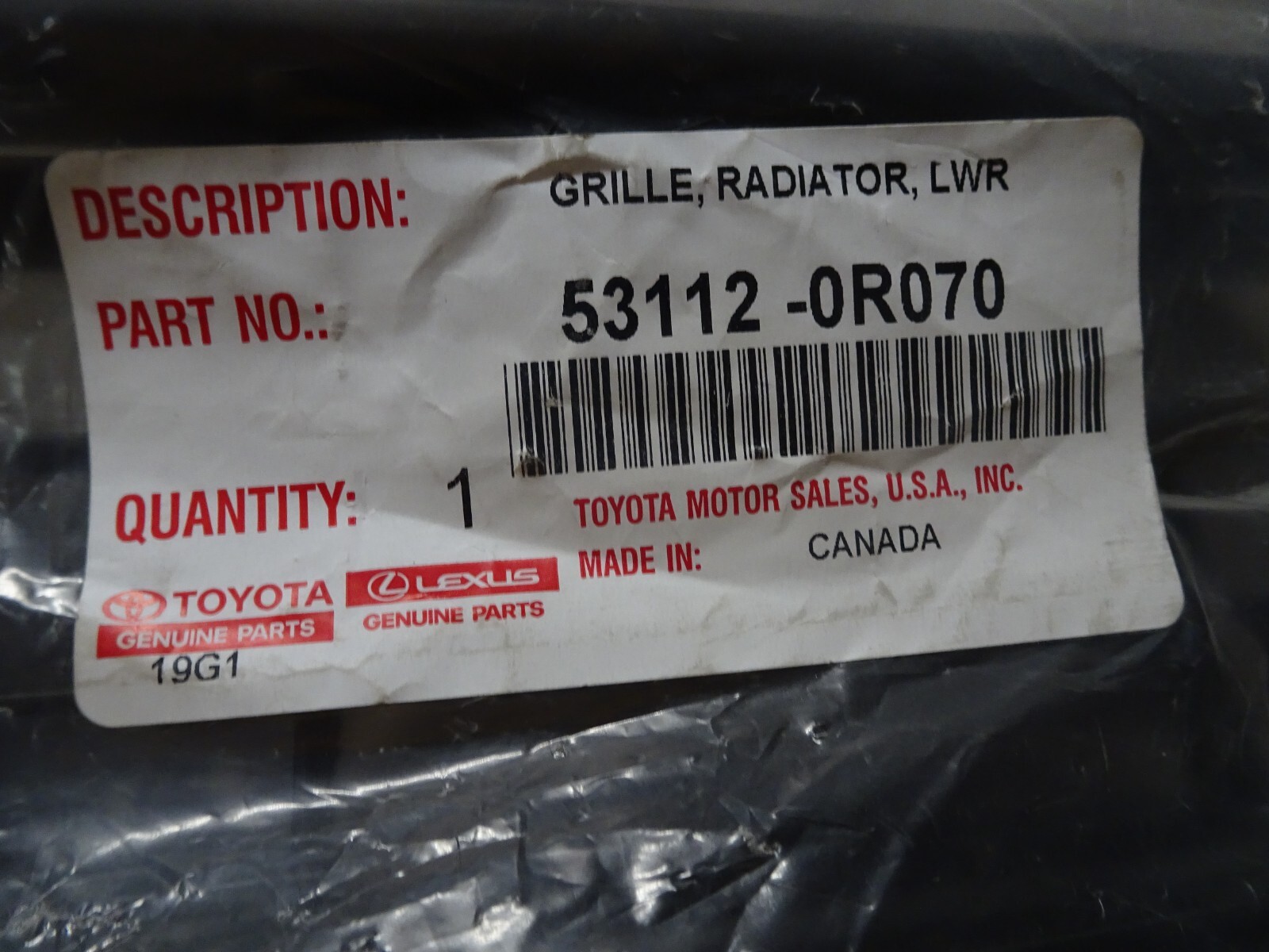 NEW Front Bumper Grille Lower 2016 2017 2018 Toyota RAV4 531120R070 OEM ...