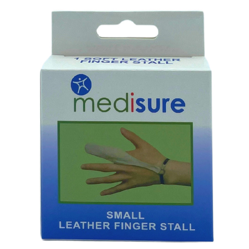 Soft Leather Finger Stall Secures To Wrist Injury/ Wound Protection ...