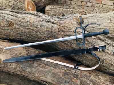 Custom Handmade Carbon Steel Rapier Sword Classic Medieval Rapier With ...