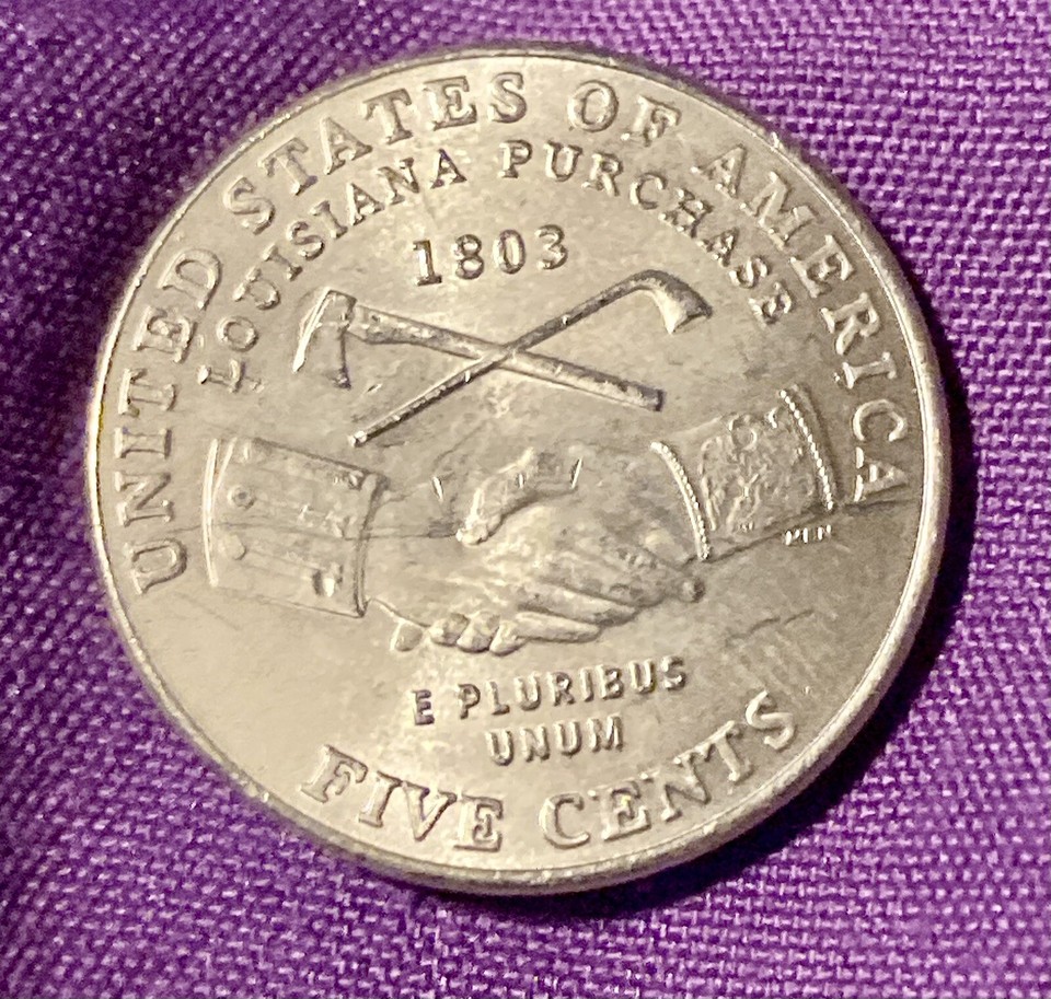 Louisiana Purchase Bison Hunt Colorized Nickel 5 Cents 2004 Coin USA | eBay