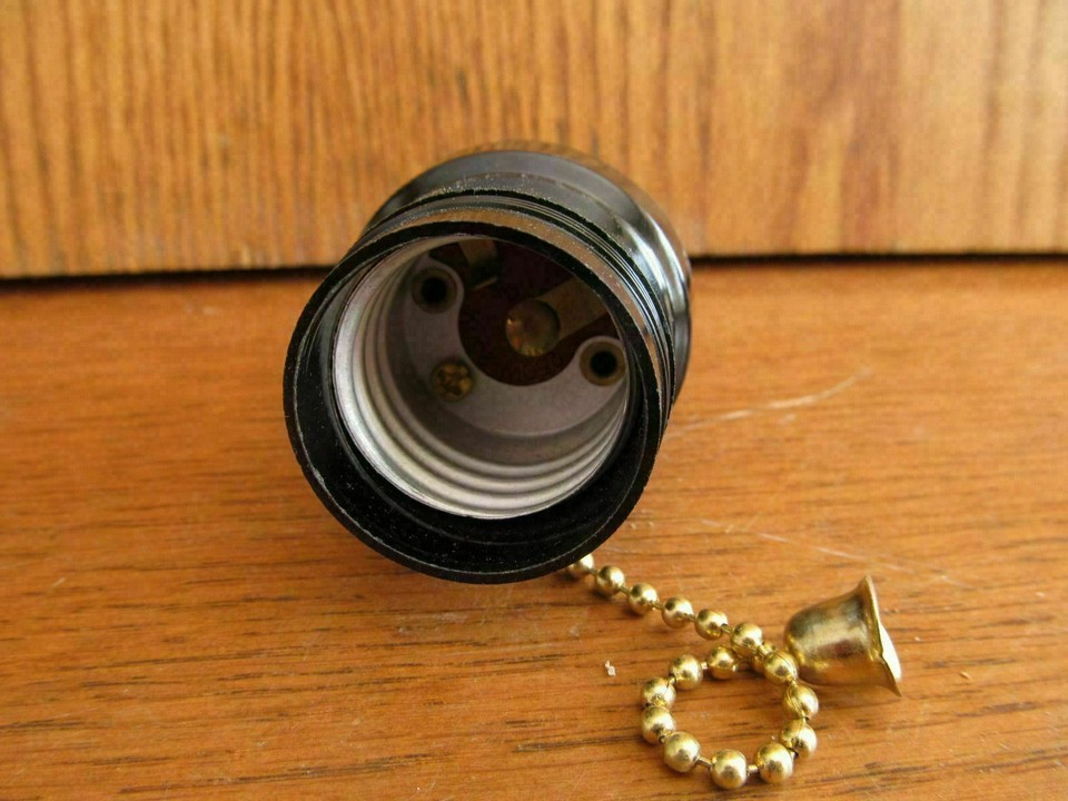 Sun-Lite LAMP SOCKET 3-WAY Pull-Chain 1/8 IP black (O-93) | eBay