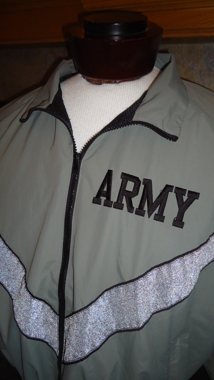 Vintage Army Physical Fitness Uniform Gray Nylon Full… - Gem