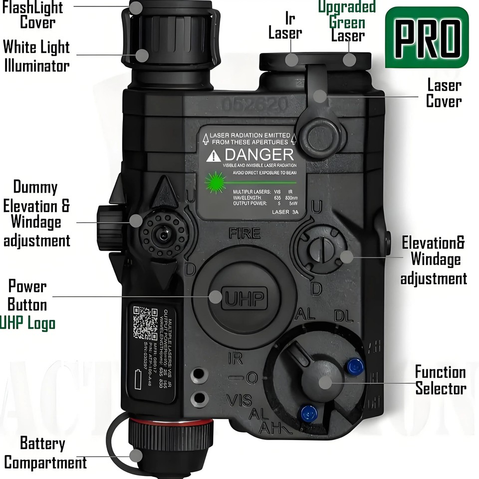 Visible Green Laser with IR & White LED Flashlight, Battery Powered | eBay