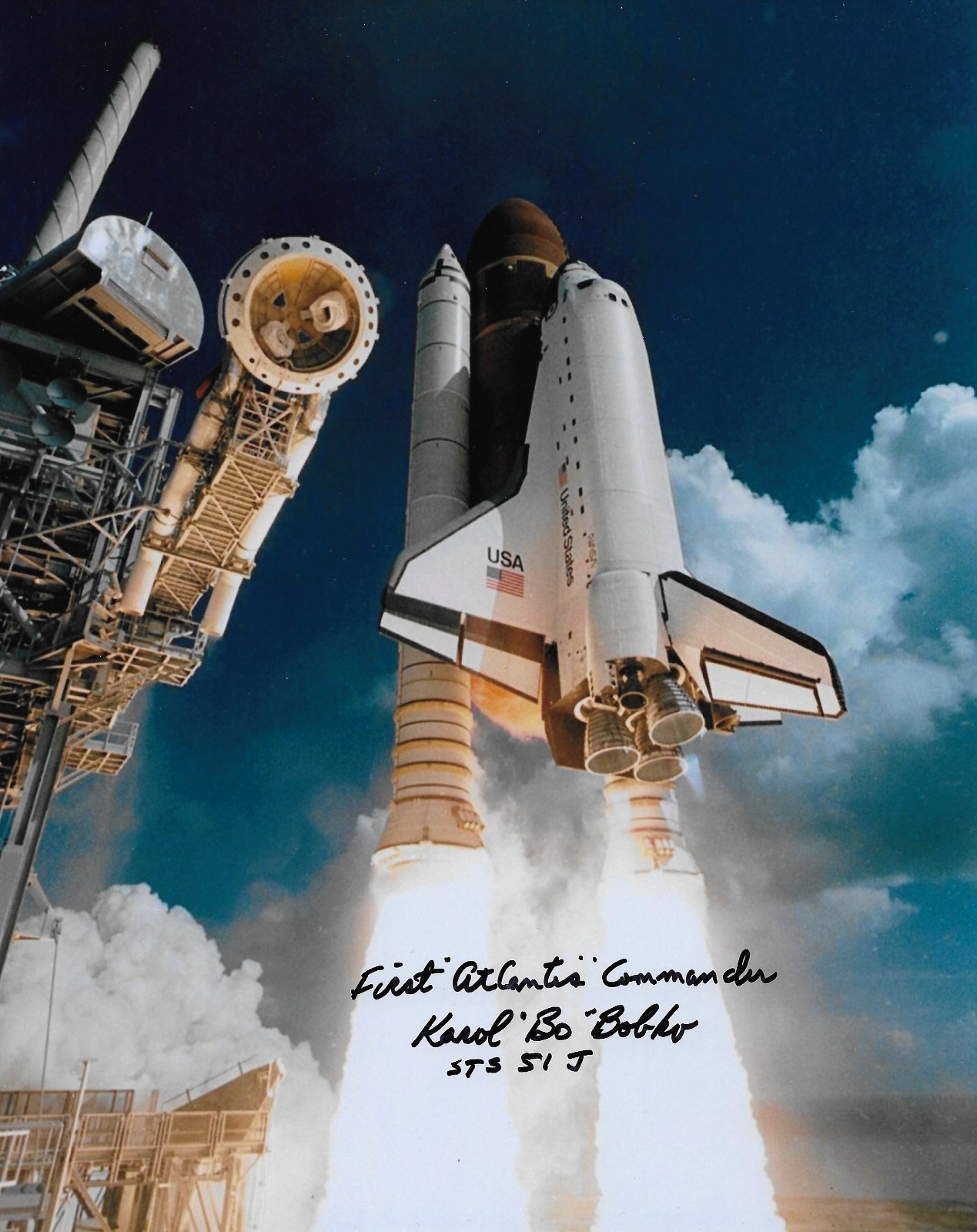 STS-51J Space Shuttle Atlantis First Mission Signed Karol "Bo" Bobko | eBay