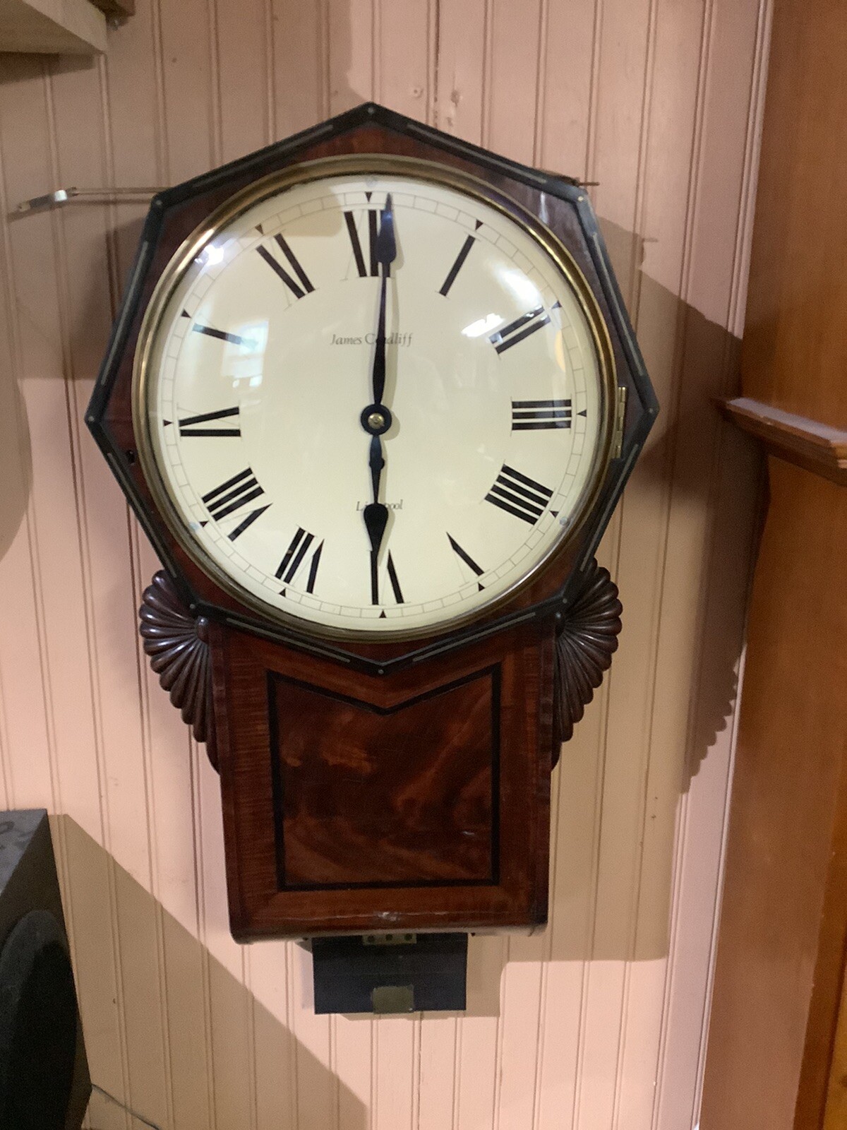 Liverpool England 19th Century wall clock 8day Fusee, Condliff | eBay