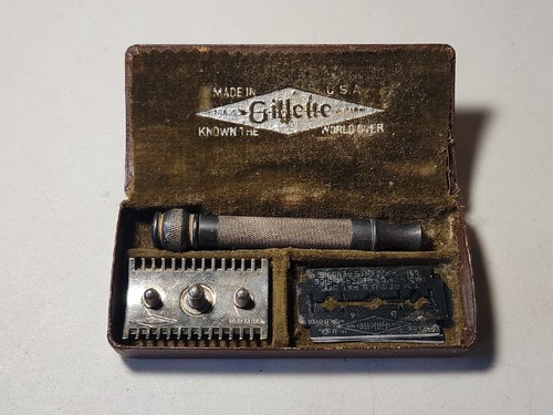 Antique Gillette Razor Silver In Original Known World Over Case | eBay