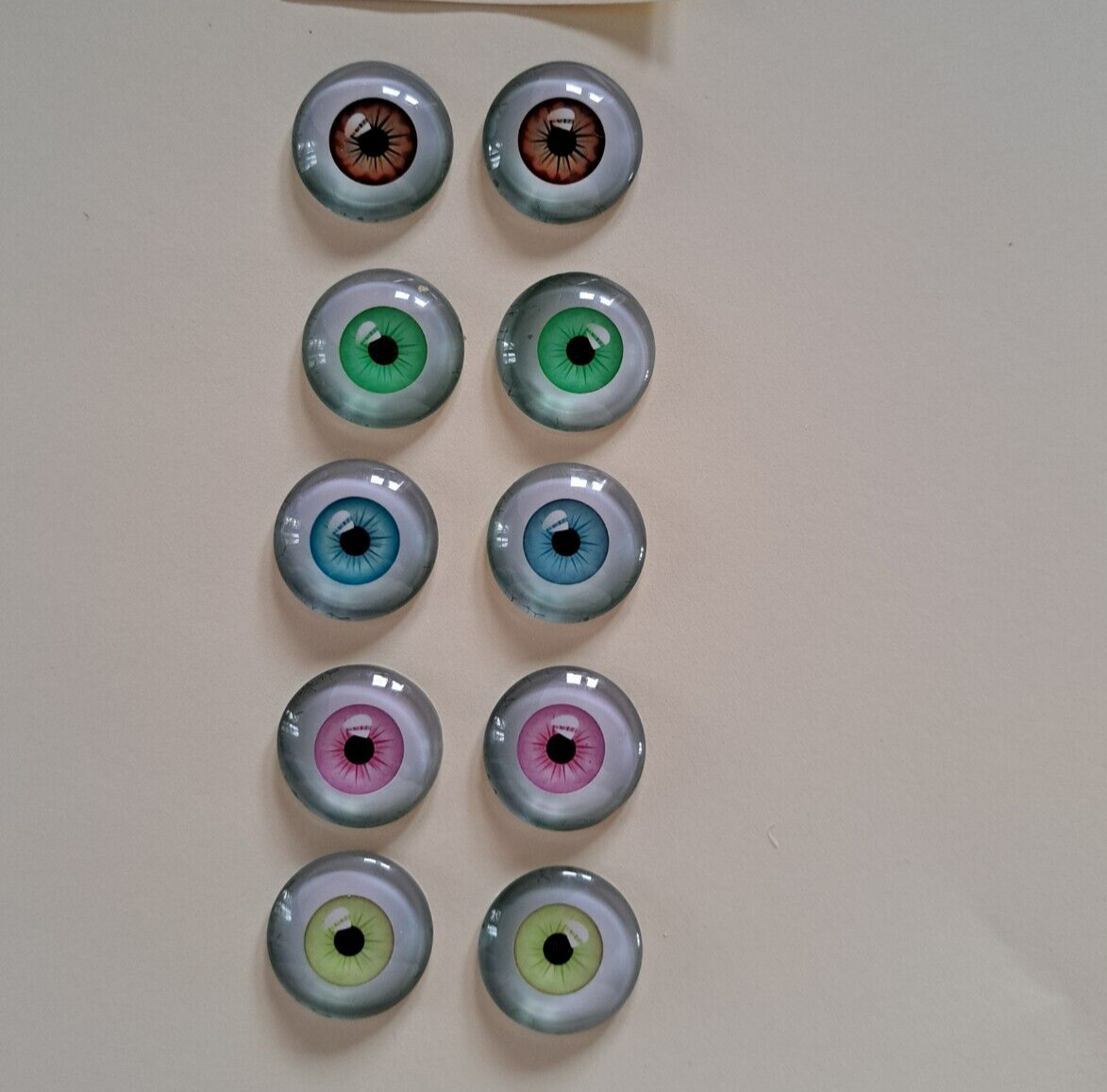 1 PAIR 25mm ACRYLIC FLAT STICKY BACKED EYES FOR CRAFTING PK A | eBay
