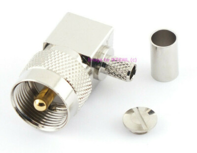UHF Male PL-259 Right Angle Coax Connector RG-8X LMR-240 - USA Seller ...