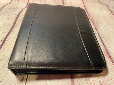 Franklin Covey Classic 7 Ring Black Binder Zip Around Organizer 10 x 9 ...