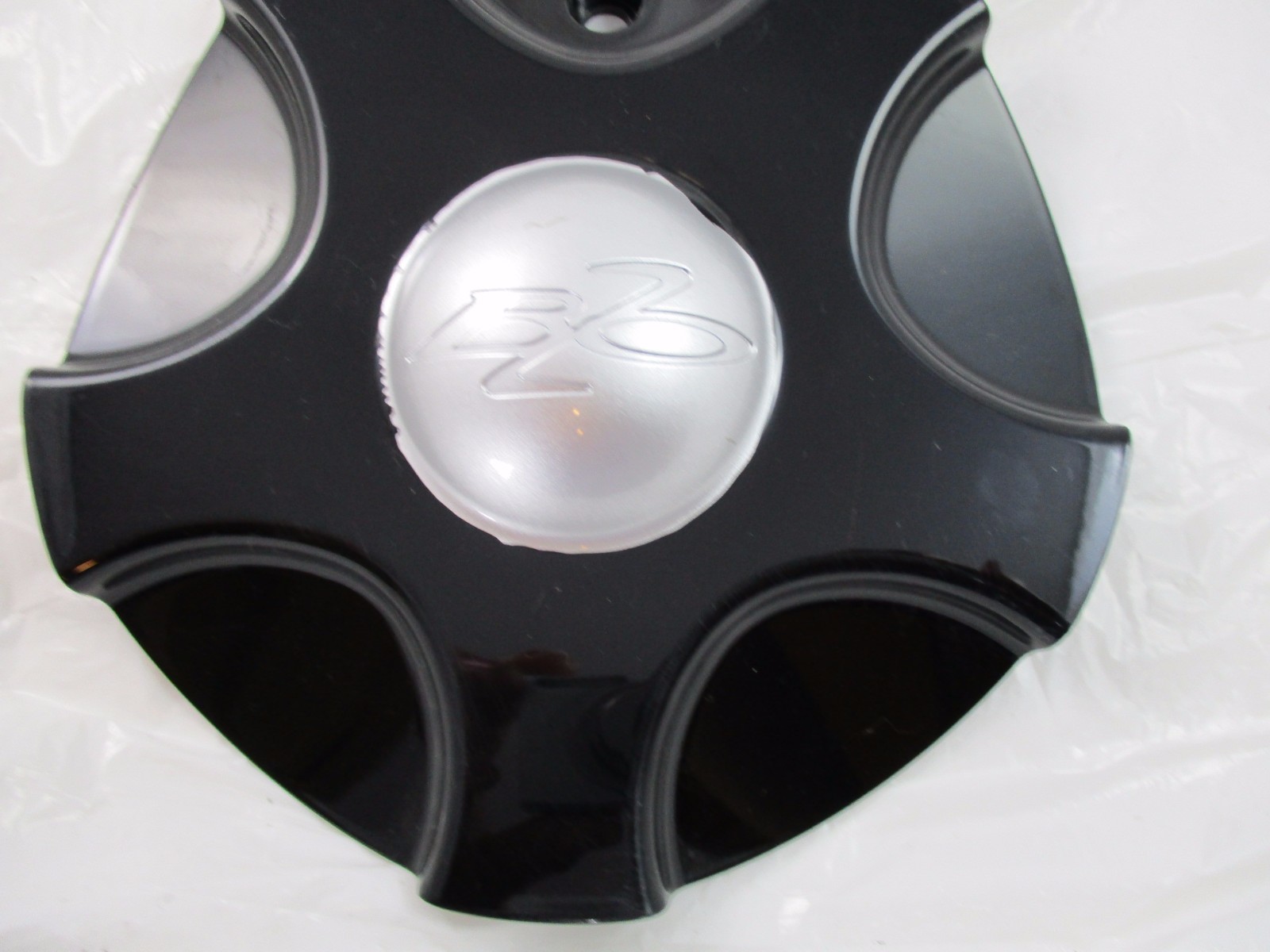 BZO/ BAZO 7" GLOSS BLACK/SILVER CUSTOM WHEEL CENTER CAP #551L179 (FOR 1 ...