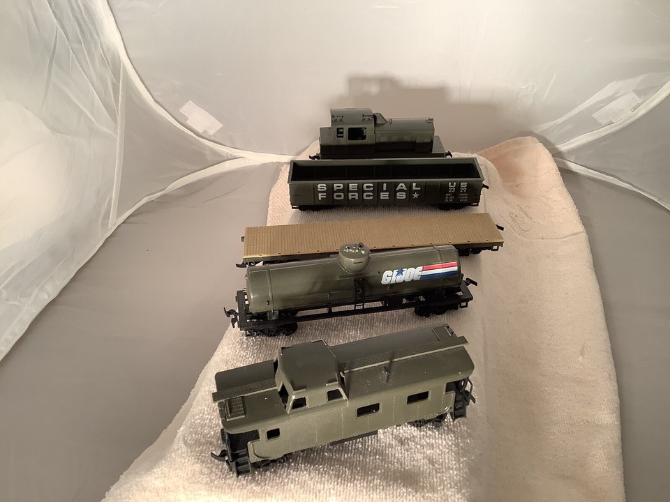 Tyco Gi Joe Train Ho Scale With Track Transformer 4 Rail Cars & Tested ...