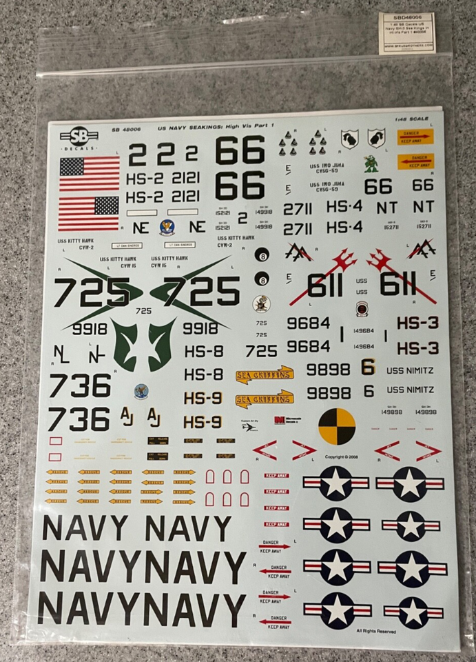 1:48 SB Decals SH-3 Sea King for Hasegawa #48006 | eBay