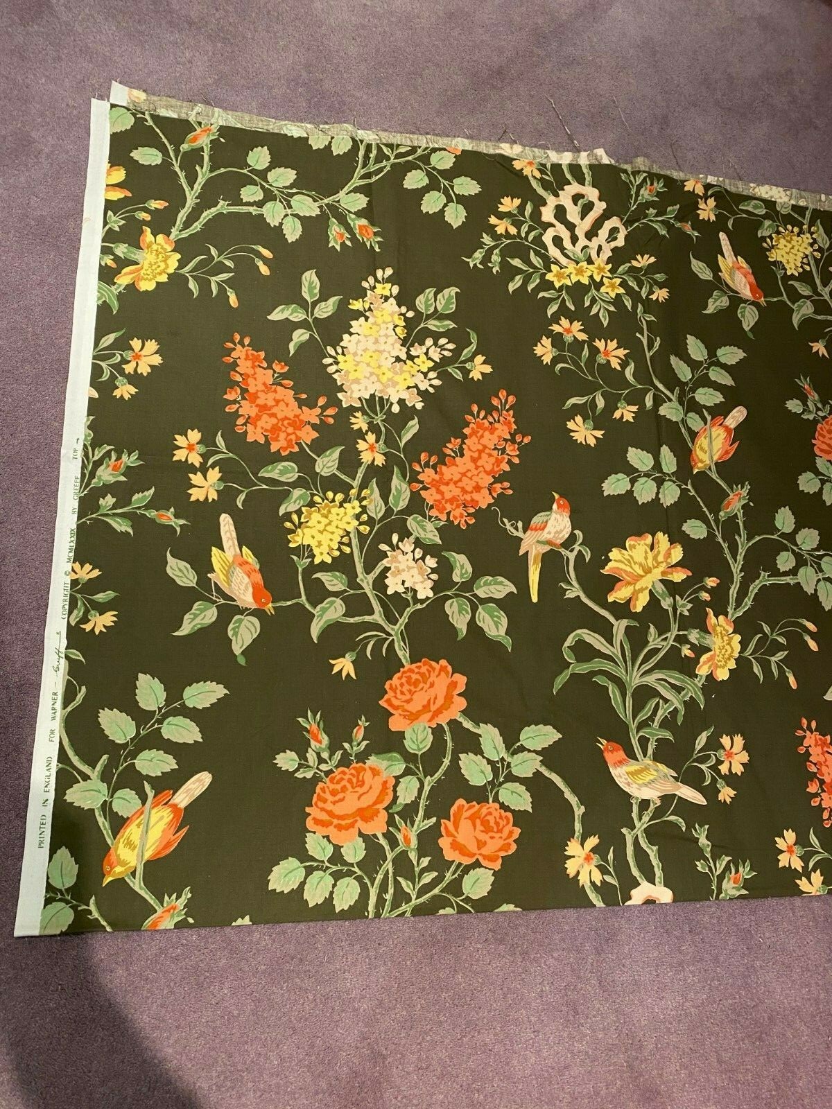 Rare Greeff Vintage Fabric 1979 Lilacs & Roses from the Designer ...