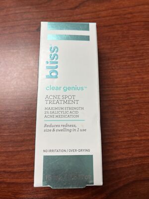Bliss Clear Genius Acne Spot Treatment Maximum Strength 0.5 fl oz EXP ...
