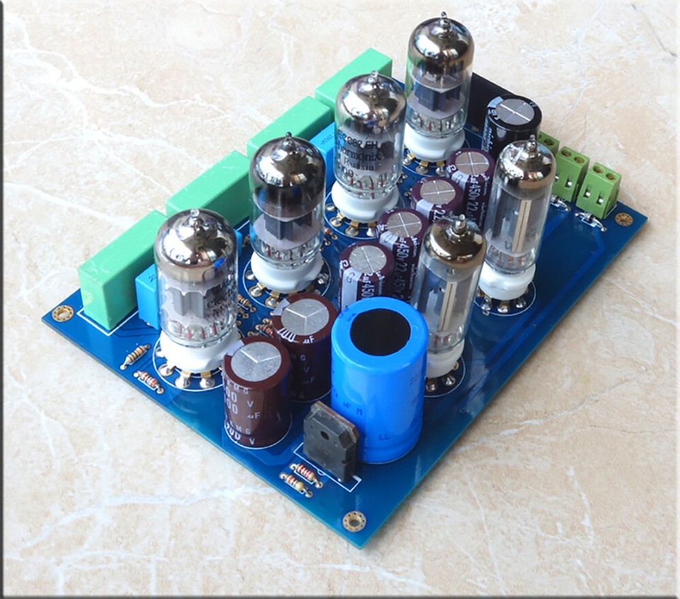 Preamp Stereo Audio HiFi Tube Preamplifier 12AU7 12AX7 6Z4 Vacuum Tube ...