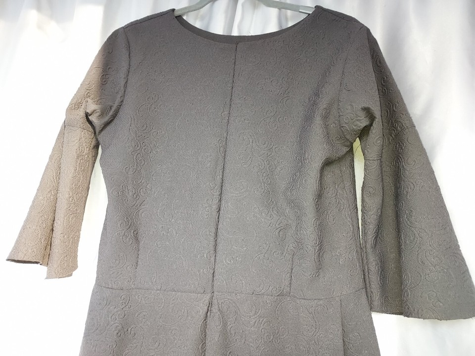 Handmade Amish/Mennonite women Dress M /L Gray textured B36" W34" L51 ...