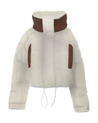 NWT Women's BACON Puffa Ring Giada Sheepskin Down Jacket, Small, White ...