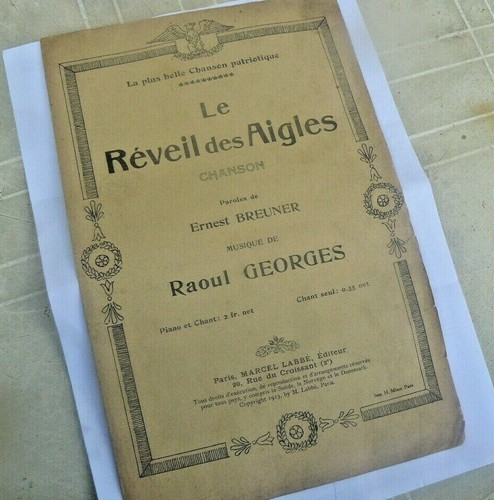 chants patriotiques le Reviel des Aigles editeur Marcel Labbé | eBay