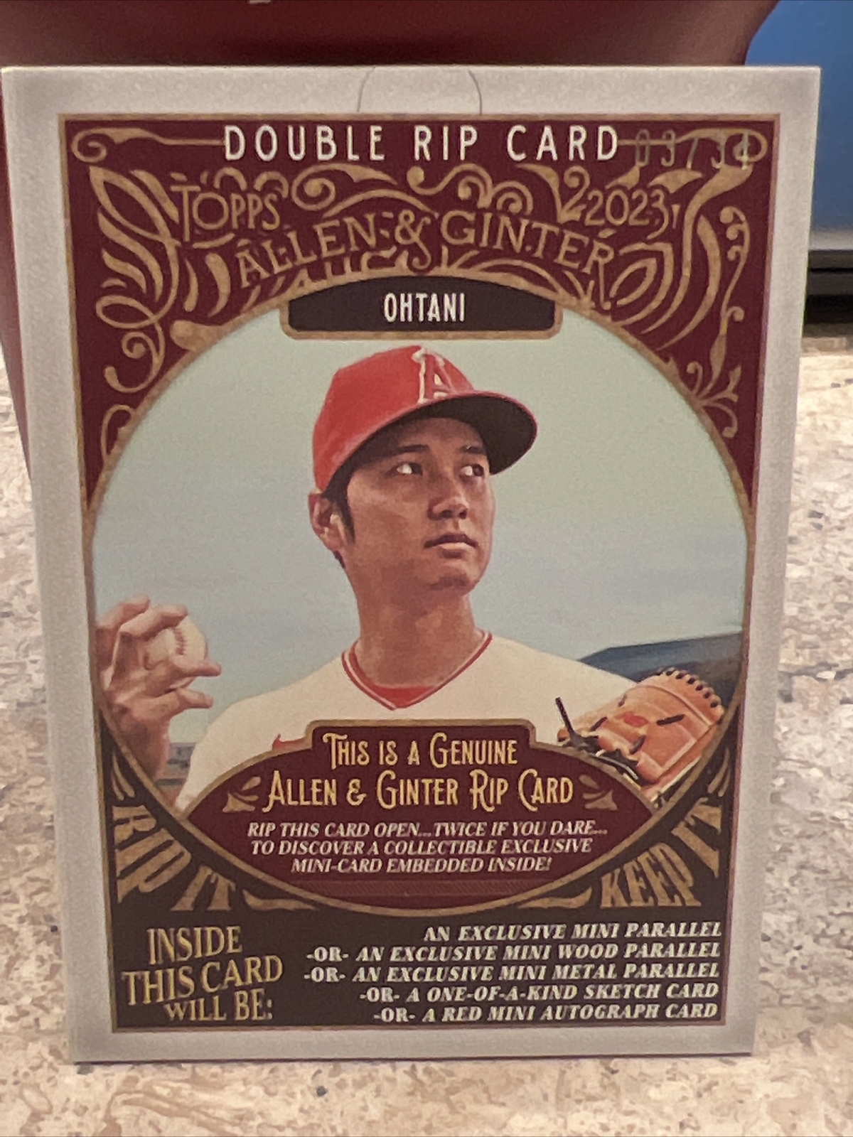 2023 Topps Allen & Ginter Shohei Ohtani/Nolan Ryan Double Rip Card 3/34 ...