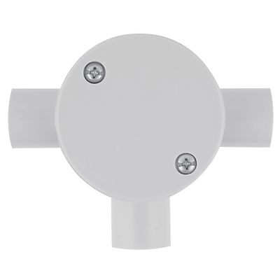 6x Deta 3-WAY CONDUIT JUNCTION BOXES T-Shaped,Round PVC *Aust Brand ...