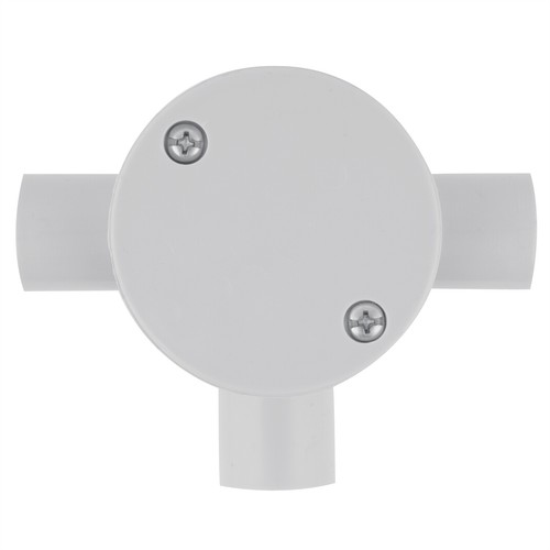 6x Deta 3-WAY CONDUIT JUNCTION BOXES T-Shaped,Round PVC *Aust Brand ...