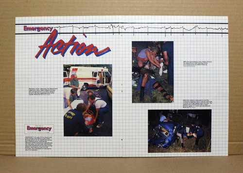 1982 EMT Live on Scene Emergency in Action Original Magazine Centerfold 0162 | eBay