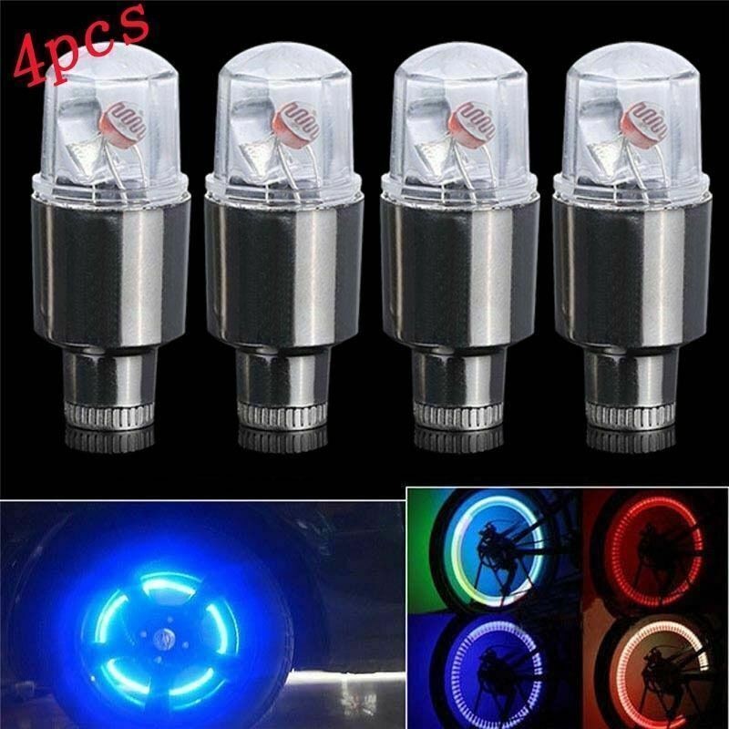 4Pcs LED Dragonfly Wheel Tyre Tire Air Valve Stem Cap Light Lamp For ...