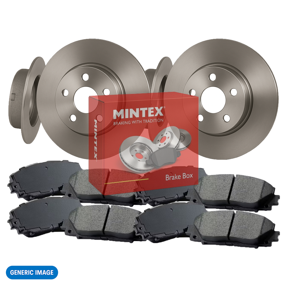 MINTEX Front & Rear Axle Brake Discs Set & Pads Fits Opel Astra Astra J ...