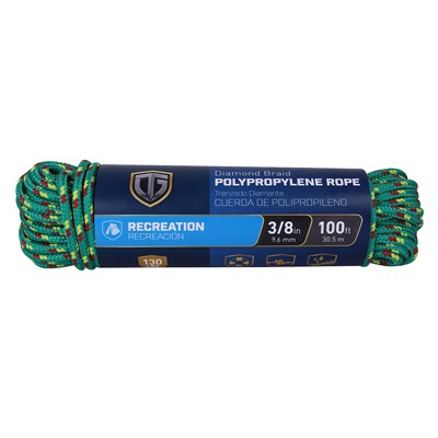 Rope, Multi-Color 16-Strand, 3/8-In. x 100-Ft. -643571 | eBay Australia