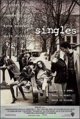 SINGLES MOVIE POSTER Original Folded 27x40 MATT DILLON BRIDGET FONDA ...