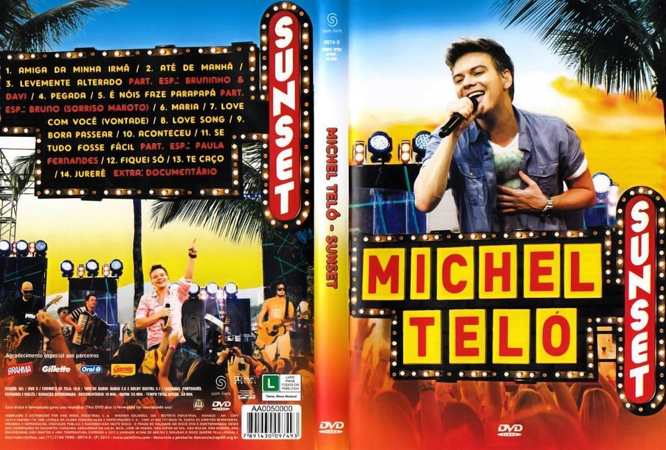 DVD + CD Michel Telo Sunset [ 2-Disc Set Digipack Edition ] Region ALL ...
