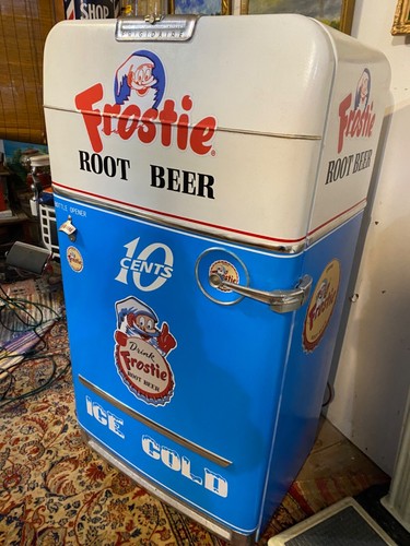 1950s Frigidaire Fridge RENOVATED into Frostie Root Beer Soda Machine ...