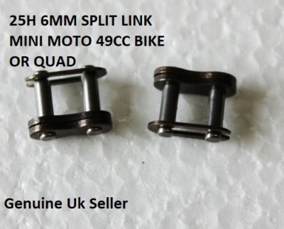 25H 6MM MINI MOTO CHAIN SPLIT LINK MINIMOTO DIRT QUAD REPLICA BIKE 49CC ...