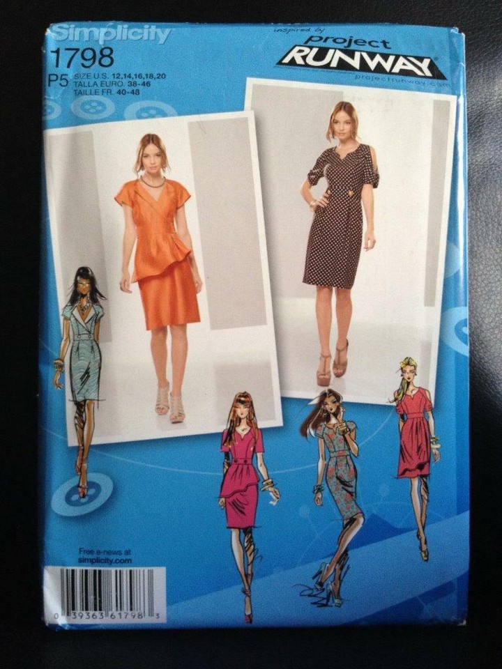 Simplicity Sewing Pattern 1798 Misses Ladies Dress Size 12-20 Uncut | eBay