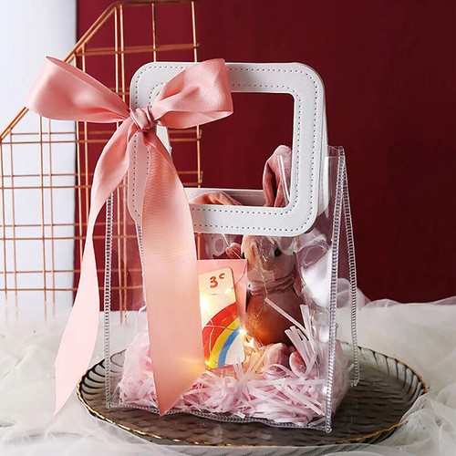 Transparent PVC Tote Bag With Handle Reusable Large-capacity Handbag ...