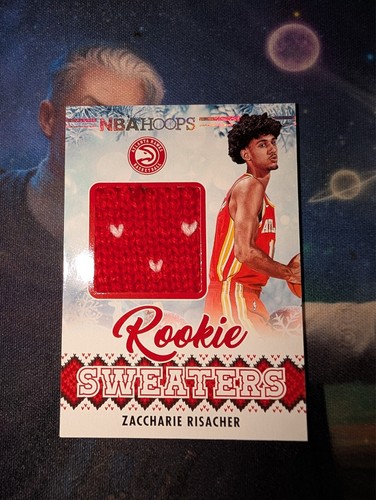 Zaccharie Risacher NBA hoops Rookie Sweaters card, Mint/NM ungraded | eBay