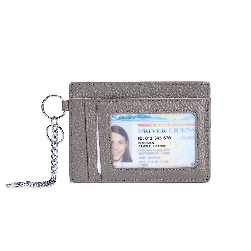RFID Blocking Genuine Leather Slim Women Men Wallets Id Card Holder ...