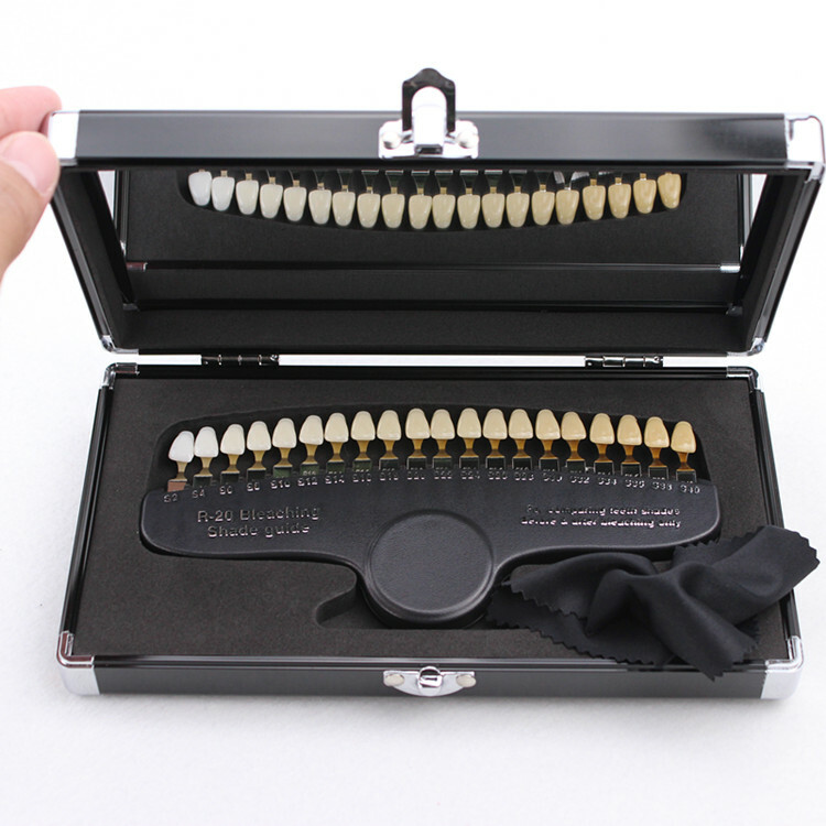 Dental Bleaching Shade Guide Teeth Whitening 3D guides Comparator 20 ...