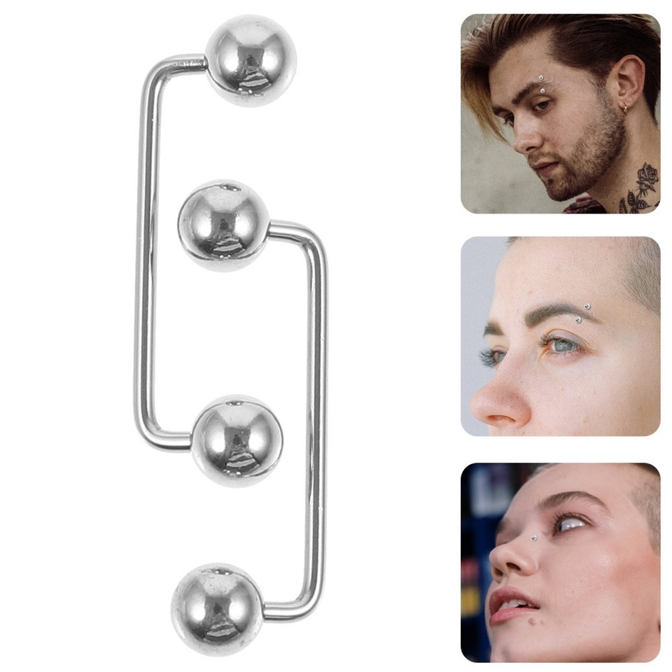 2 Pcs Women's Body Piercing Screws Barbell Jewelry Decor Collarbone ...