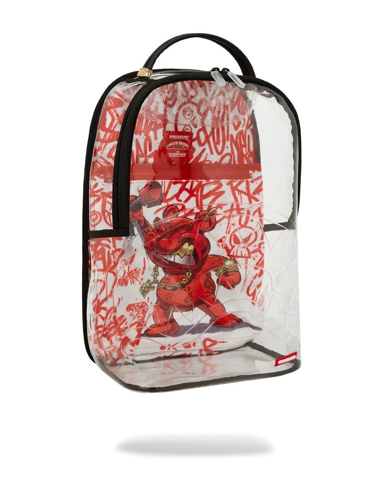 Sprayground Bear Grills DLX B7768 Backpack Unisex L Clear Laptop Sleeve ...