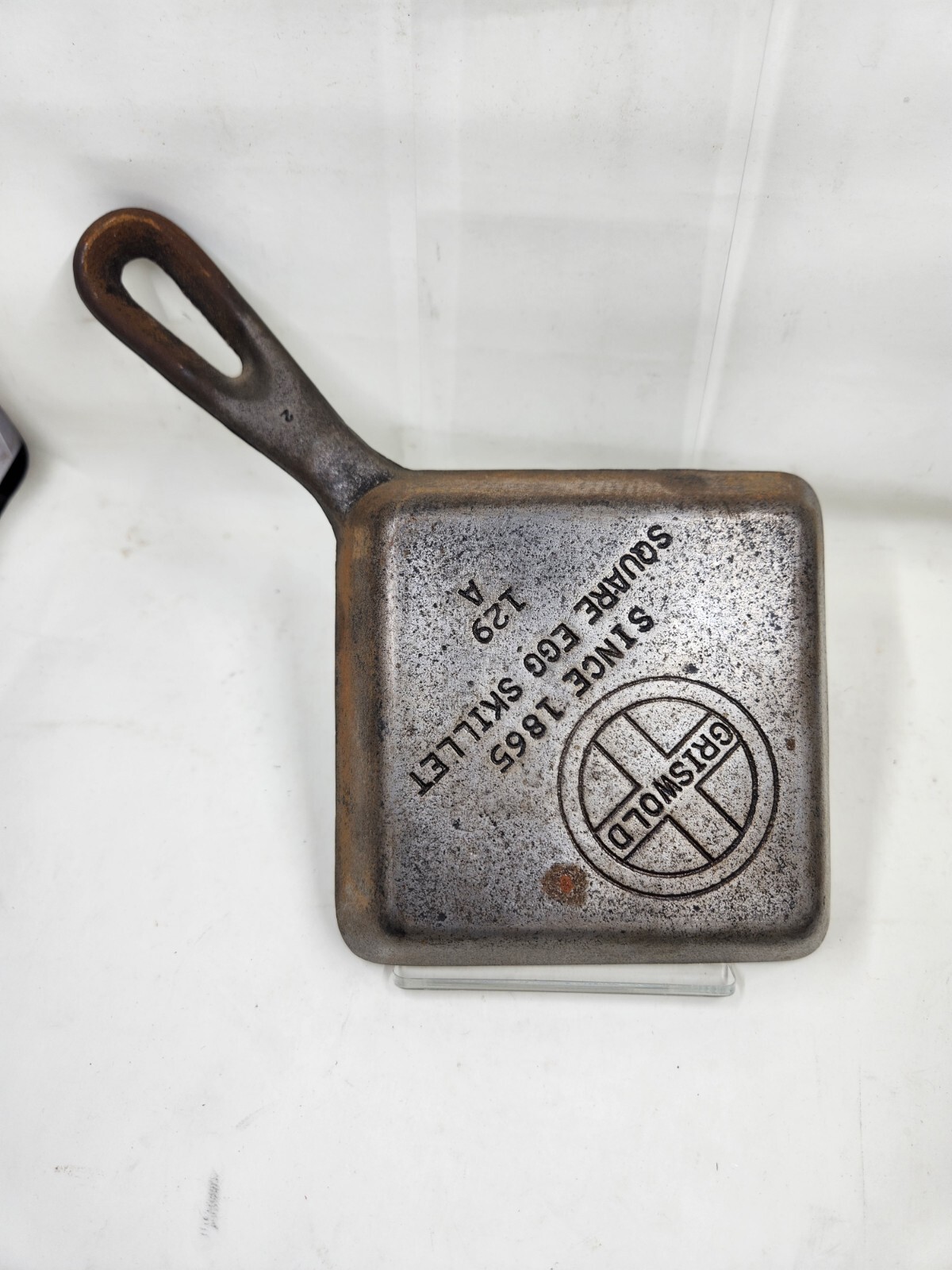 GRISWOLD #129 A CAST IRON SQUARE PAN DIAMOND EGG SKILLET (454) | eBay