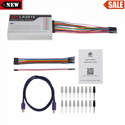 LA5016 USB Logic Analyzer 16CH 500M Sampling 5G Sample Depth PWM Output ...