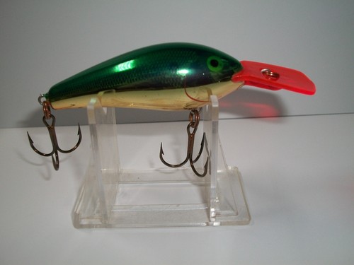RARE Rapala RATTLIN' FAT RAP RFR-7 - Chrome Green / Red Lip Finland ...