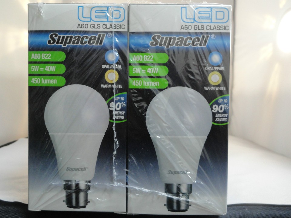 SUPACELL LED A60 GLS CLASSIC B22, E27 (5W = 40W) X 12 Multipack | eBay UK