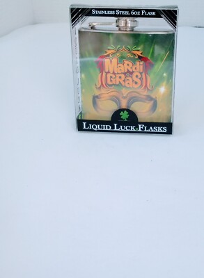 Mardi Gras Liquid Luck Flask | eBay