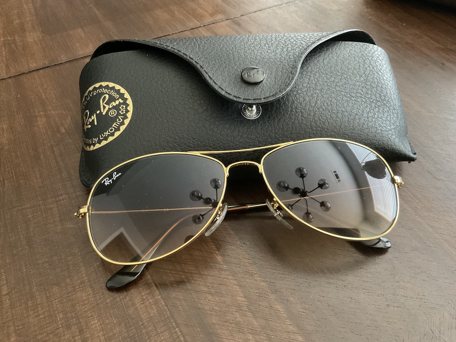 RAY BAN COCKPIT RB 3362 001/51 56014 135 2N Gold Sunglasses | eBay